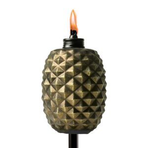 tiki brand convertible 65 inch torch glass pineapple copper