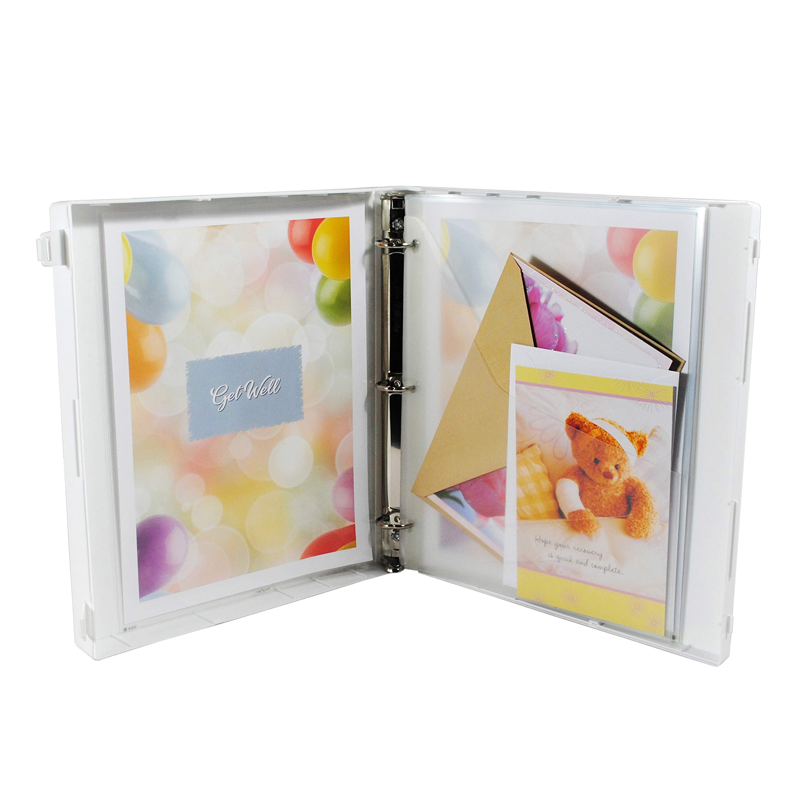 UniKeep Greeting Card Planner and Organizer - Month by Month - Reusable Card Storage - Never Forget Birthdays, Anniversaries, and Weddings - 1.5" Large Capacity - Fully Enclosed 3 Ring Binder Kit