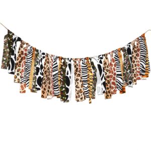 jungle safari high-chair banner party supplies - african zoo animal wild one birthday baby shower party banners supplies photo booth backdrop props decorations