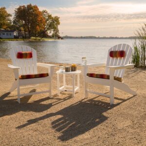 POLYWOOD South Beach 3-Piece Adirondack Chair Set with Side Table