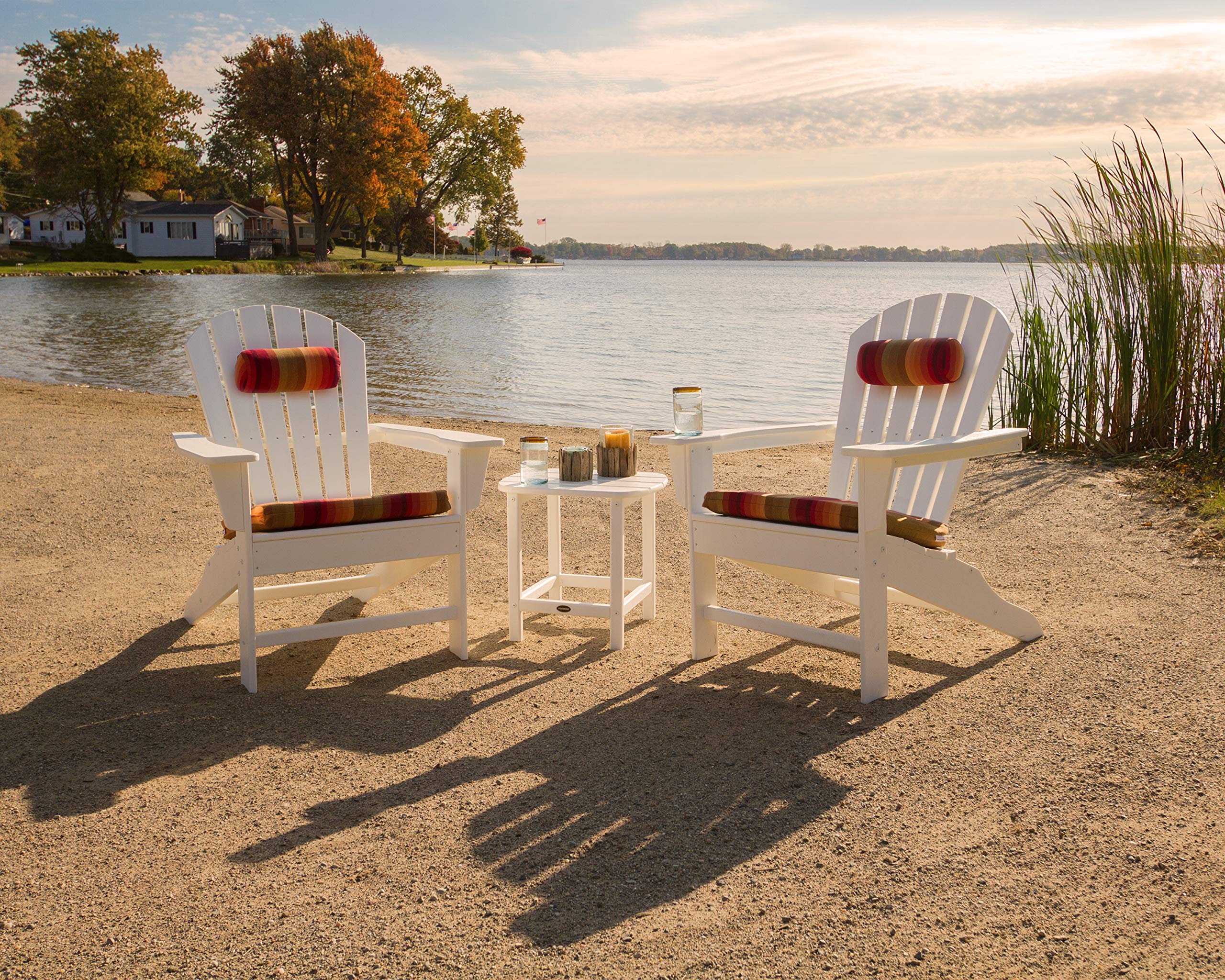 POLYWOOD South Beach 3-Piece Adirondack Chair Set with Side Table