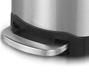 Birsppy Innovaze 10.6 Gal./40 Liter Stainless Steel Semi-Round Step-on Trash Can for Kitchen