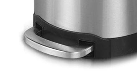 Birsppy Innovaze 10.6 Gal./40 Liter Stainless Steel Semi-Round Step-on Trash Can for Kitchen