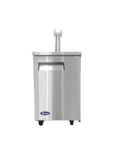 23 1 door back bar beer keg cooler with single faucet tower atosa mkc23