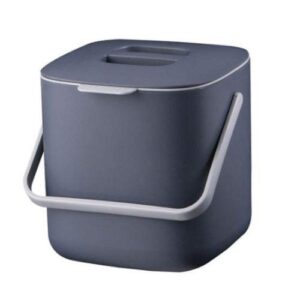 litem food waste basket bin w/handle 2.6l (dark gray)