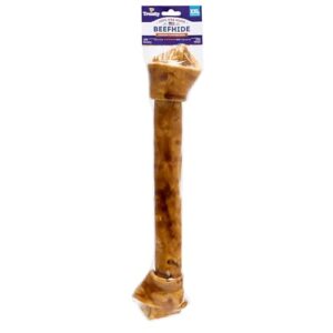 treatly usa beefhide bones 15-17" dog chew treats - chicken flavor, 1 count/1 pack