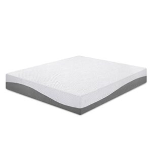 primasleep twin mattress, 10 inch gel memory foam mattress, gel infused for comfort and pressure relief, certipur-us certified, bed-in-a-box, medium firm, grey, twin size