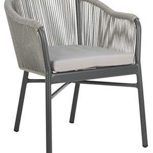 SAFAVIEH Outdoor Collection Nicolo Grey Rope Chair (Set of 2)