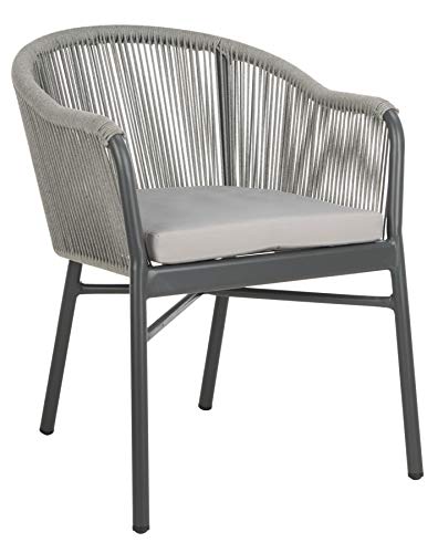 SAFAVIEH Outdoor Collection Nicolo Grey Rope Chair (Set of 2)