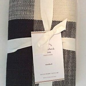 Pottery Barn Bryce Buffalo Check Duvet Cover Full/Queen & Two Standard Shams ~Charcoal~