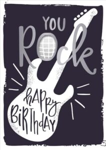 grafik-werkstatt the original birthday card music card with sound we will rock you