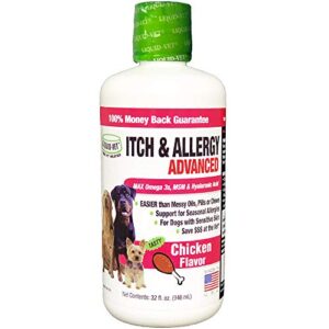 liquid-vet by cool pet holistics k9 itch & allergy advanced formula, chicken flavor, 32 oz