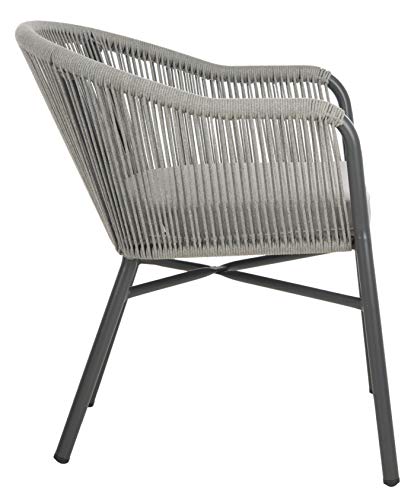 SAFAVIEH Outdoor Collection Nicolo Grey Rope Chair (Set of 2)