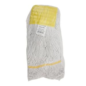 Boardwalk BWK501WH 5 in. Headband Cotton/Synthetic Super Loop Wet Mop Head - Small, White (12/Carton)