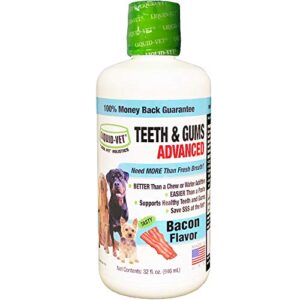 liquid-vet advanced teeth & gums supplements for dogs | dental care for dogs | oral mouth care | tartar + plaque + gingivitis