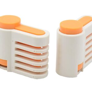 2PCS DIY Cake Slicer, Stratification Auxiliary, Bread Slice, Toast Cut, 5 Layers Leveler Slicer, Kitchen Fixator Tool (2, Orange)