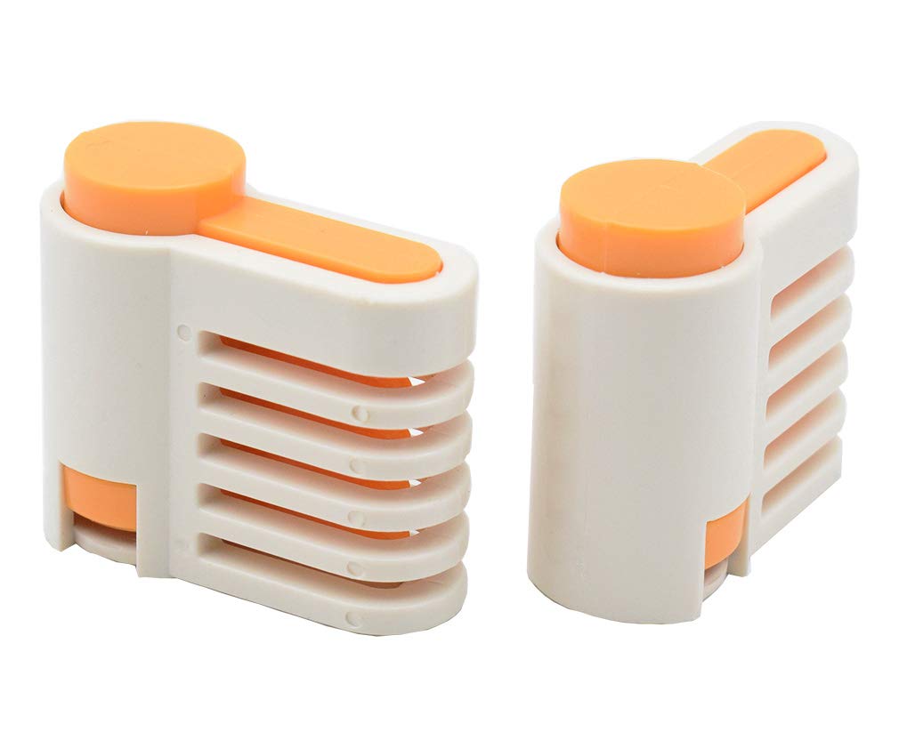 2PCS DIY Cake Slicer, Stratification Auxiliary, Bread Slice, Toast Cut, 5 Layers Leveler Slicer, Kitchen Fixator Tool (2, Orange)