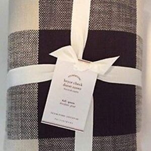 Pottery Barn Bryce Buffalo Check Duvet Cover Full/Queen & Two Standard Shams ~Charcoal~