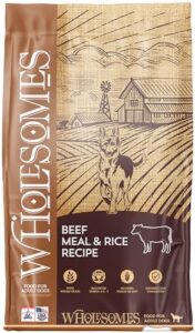 wholesomes beef meal & rice whole grain dry food for adult dogs (40 lb. bag)