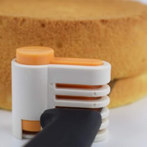 2PCS DIY Cake Slicer, Stratification Auxiliary, Bread Slice, Toast Cut, 5 Layers Leveler Slicer, Kitchen Fixator Tool (2, Orange)