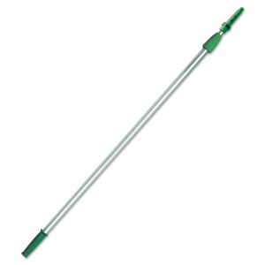 unger ez250 opti-loc aluminum extension pole, 8ft, two sections, green/silver