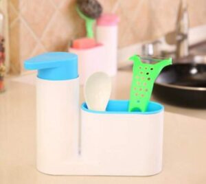 ludsuy 1pc kitchen bathroom shelf sink dishwashing spongeware storage shelves desktop dishwashing sponge bars droop storage shelf,a