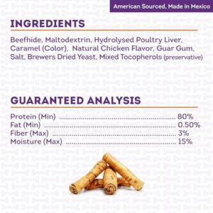 Treatly American Sourced Beefhide Rolls 6-7" Dog Chew Treats - Chicken Flavor, 4 Count/1 Pack