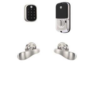 yale security b-yrd256-zw-nv-0bp yale assure lock sl with z-wave with navis paddle - works with ring alarm, smartthings, and wink smart touchscreen deadbolt with matching lever, oil rubbed bronze