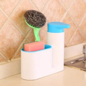 LUDSUY 1Pc Kitchen Bathroom Shelf Sink Dishwashing Spongeware Storage Shelves Desktop Dishwashing Sponge Bars Droop Storage Shelf,A