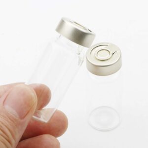 Kesell 10ml Mini Clear Glass Essential Oils Sample Bottles Vials with Caps for Essential Oils, Pack of 10