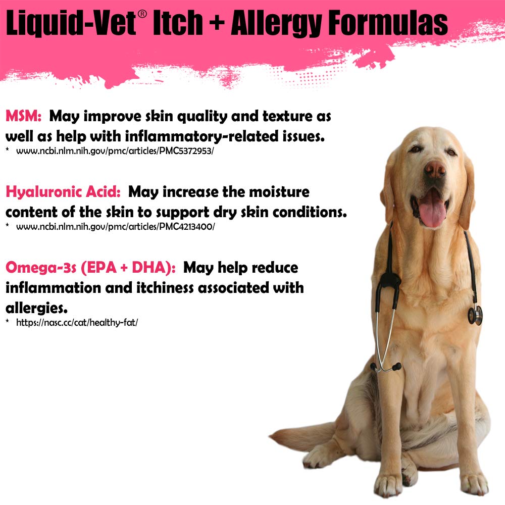 Liquid-Vet by COOL PET Holistics K9 Itch & Allergy Advanced Formula, Bacon Flavor, 32 oz