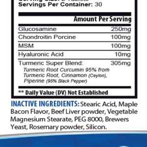 Calcium Supplement for Cats - PET Joint Health Complex with Turmeric - Dogs and Cats - MSM GLUCOSAMINE - Immune Boost - cat chondroitin glucosamine - 1 Bottle (60 Tablets)