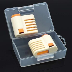 2PCS DIY Cake Slicer, Stratification Auxiliary, Bread Slice, Toast Cut, 5 Layers Leveler Slicer, Kitchen Fixator Tool (2, Orange)