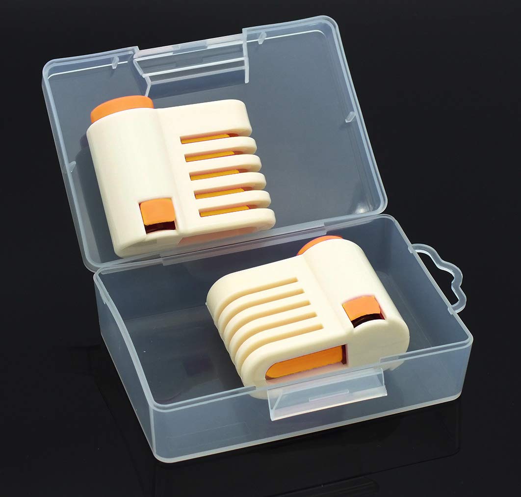 2PCS DIY Cake Slicer, Stratification Auxiliary, Bread Slice, Toast Cut, 5 Layers Leveler Slicer, Kitchen Fixator Tool (2, Orange)