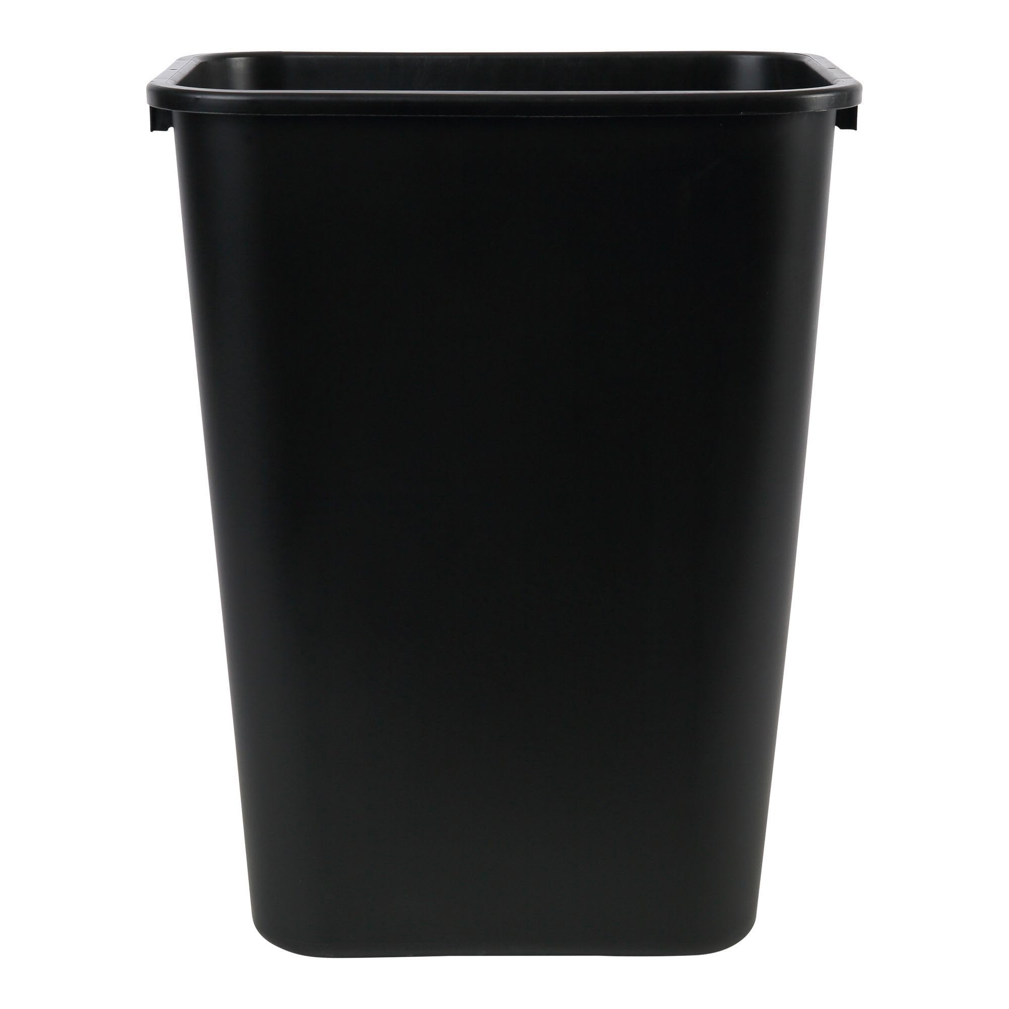 Boardwalk 3485203 41 Quart Plastic Soft-Sided Wastebasket - Black