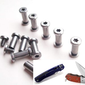 5Afashion EDC Knives handle pivot pin screw,survival knife rivets pocket folding knife shaft fasteners,pack 10 sets