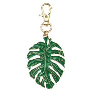 tropical palm leaf keychain green leaf key ring tropical party decoration birthday luau hawaiian party decoration