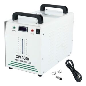 homend 110v industrial water chiller 9l capacity cw-3000 thermolysis type cooling chiller for 60w 80w laser engraving machine