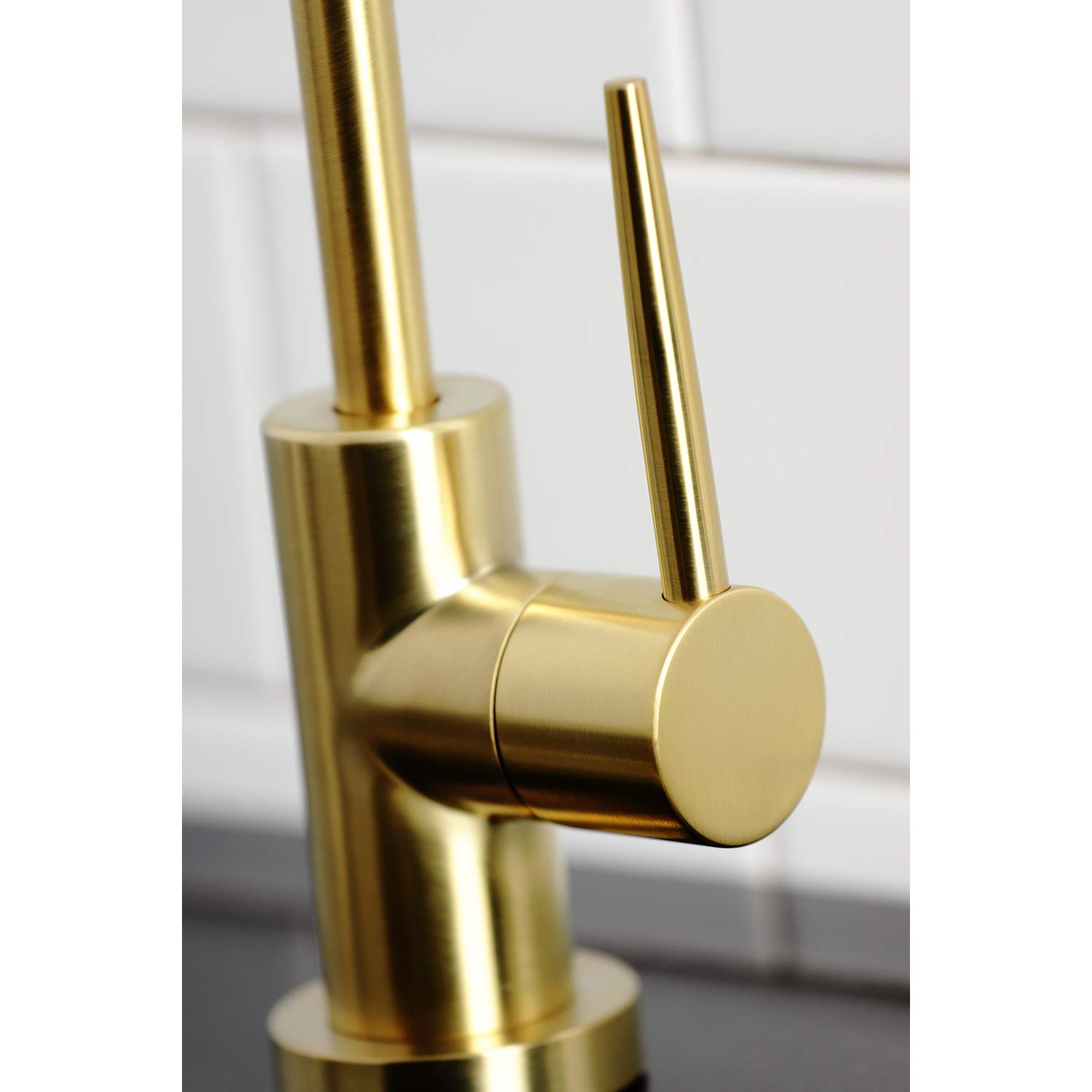 Kingston Brass KS8197NYL New York Single-Handle Cold Water Filtration Faucet, Brushed Brass, 14.13 x 5.88 x 1.69