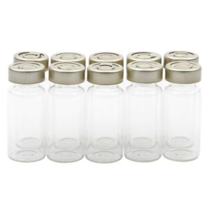 kesell 10ml mini clear glass essential oils sample bottles vials with caps for essential oils, pack of 10