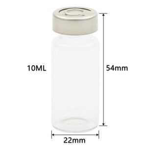 Kesell 10ml Mini Clear Glass Essential Oils Sample Bottles Vials with Caps for Essential Oils, Pack of 10