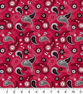 sykel enterprises university of alabama cotton fabric with paisley design-newest pattern-alabama crimson tide cotton fabric