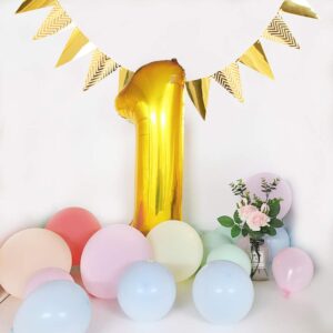 TONIFUL 40 Inch Gold Large Numbers Balloon 0-9(Zero-Nine) Birthday Party Decorations,Foil Mylar Big Number Balloon Digital 7 for Birthday Party,Wedding, Baby Shower Engagement Photo Shoot, Anniversary