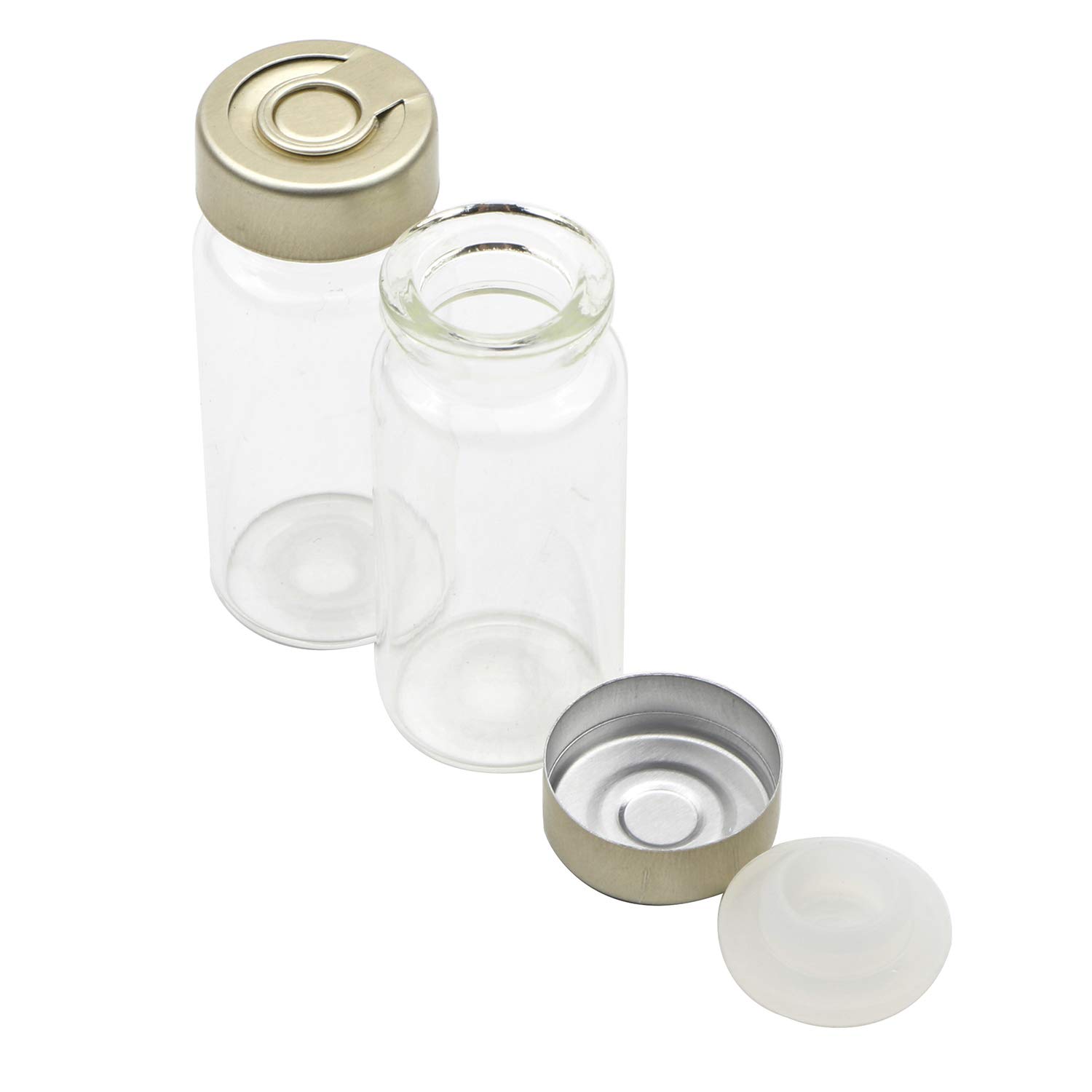 Kesell 10ml Mini Clear Glass Essential Oils Sample Bottles Vials with Caps for Essential Oils, Pack of 10