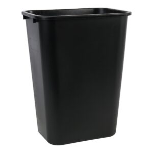 boardwalk 3485203 41 quart plastic soft-sided wastebasket - black