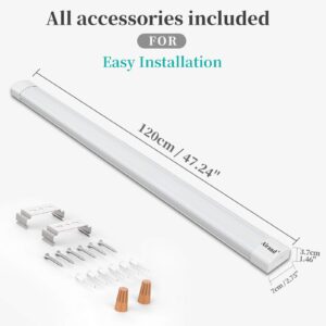 Airand LED Ceiling Light Fixture 4FT, LED Shop Light Fixture 5000K, IP66 Protection LED Garage Light Closet Light Under Cabinet Light, 36W 3600 LUX LED Tube Shop Light Work Light for Shop,Hallway