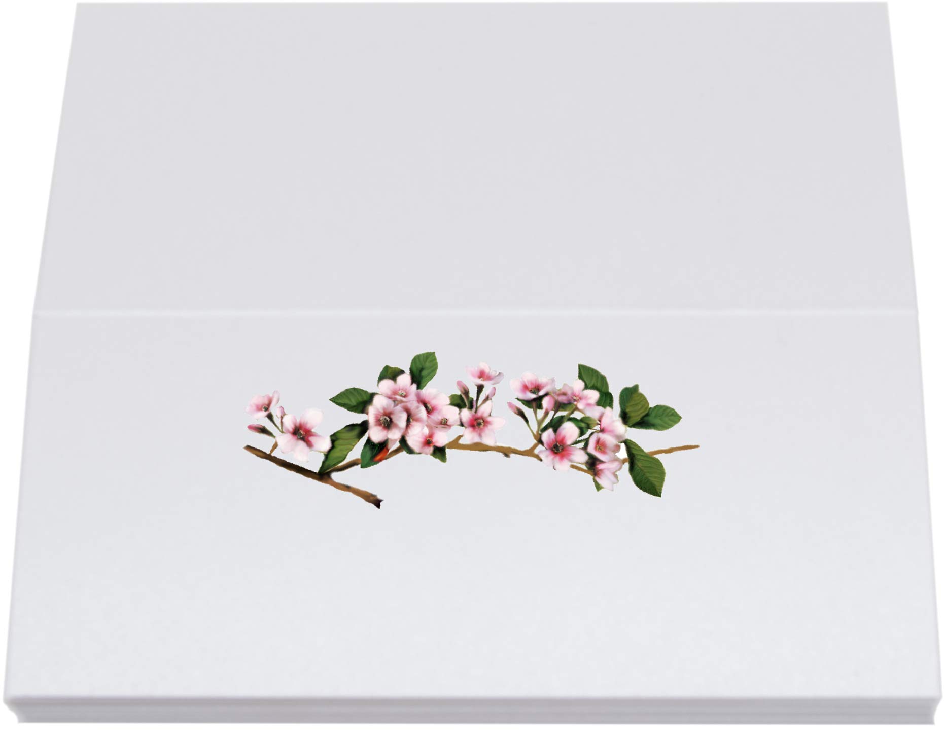 Pink Cherry Blossoms Place Cards, Set of 60, Pre-cut and Scored - Wedding, Party, Dinner, and Special Events - Made in the USA