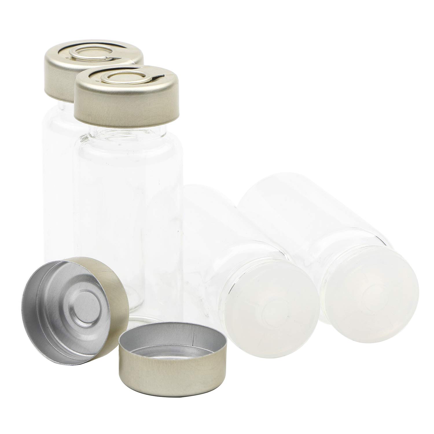 Kesell 10ml Mini Clear Glass Essential Oils Sample Bottles Vials with Caps for Essential Oils, Pack of 10