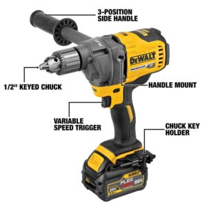 DEWALT FLEXVOLT 60V MAX* Cordless Drill For Concrete Mixing, E-Clutch System, Tool Only (DCD130B)