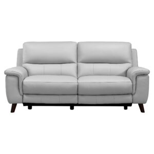 armen living lizette modern power reclining sofa in dove grey leather